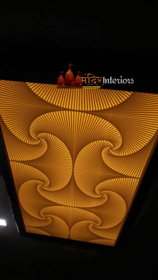 Corian Ceiling Backlit - Mandir Interiors - Corian Mandir Manufacturer