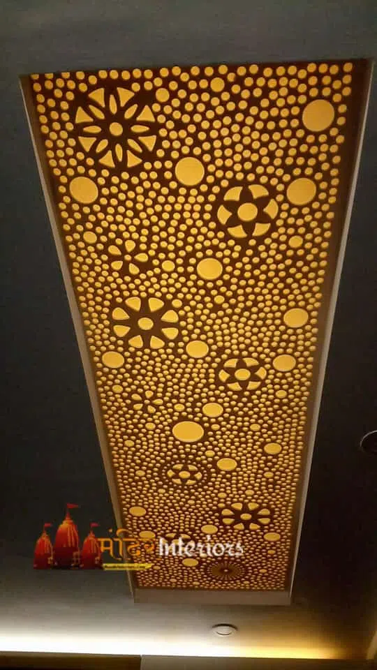 Corian Ceiling Backlit - Mandir Interiors - Corian Mandir Manufacturer
